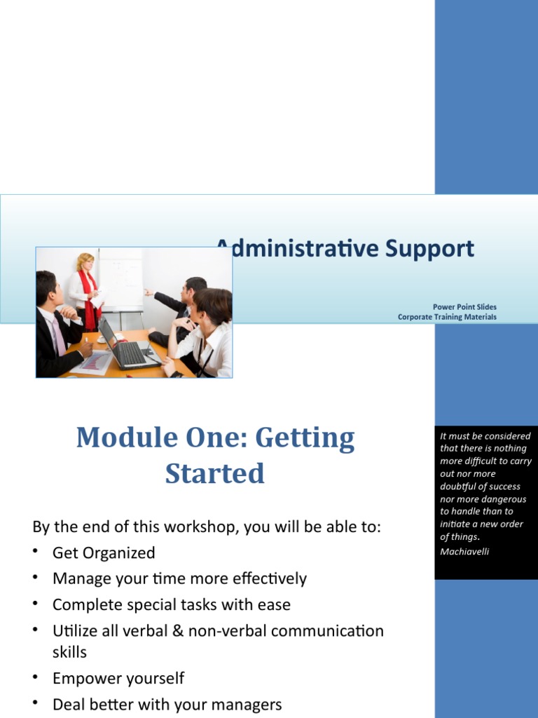 Effective Administrative Support Training | PDF | Body Language ...