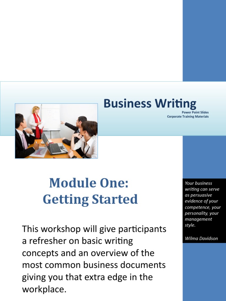 Business Writing PowerPoint Slides | PDF | Sentence (Linguistics ...
