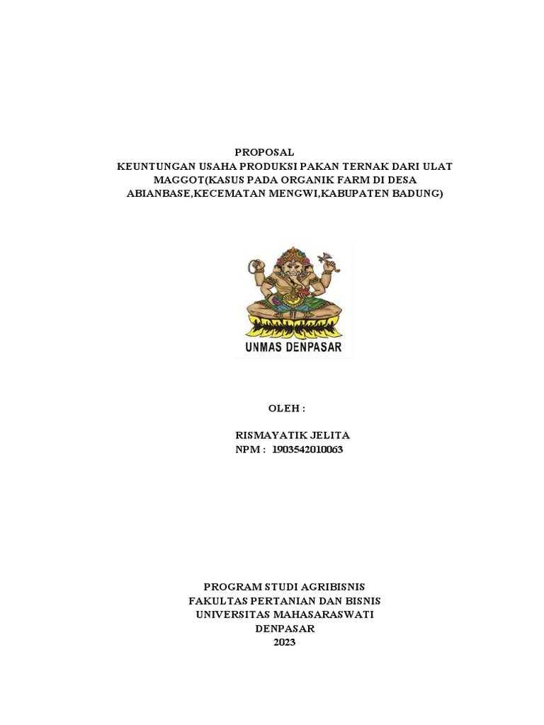 KEUNTUNGAN USAHA BUDIDAYA ULAT MAGGOT - Atik | PDF