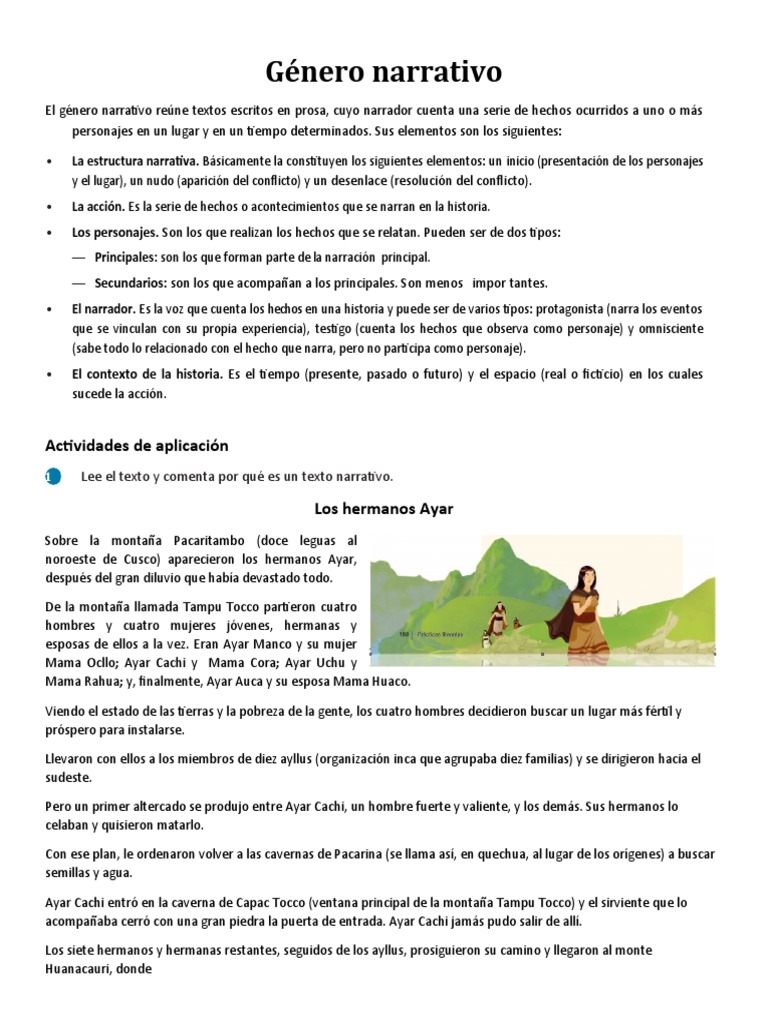 Genero Narrativo | PDF | Narración