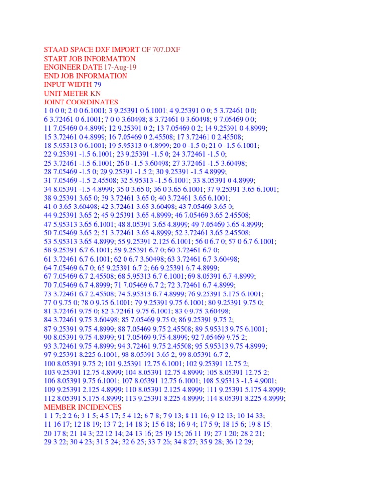707, Misson Anchal Staad Report | PDF