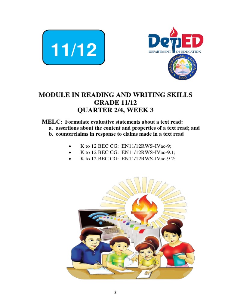 Module in Reading and Writing Q2-Q4 Week 3 | Download Free PDF ...