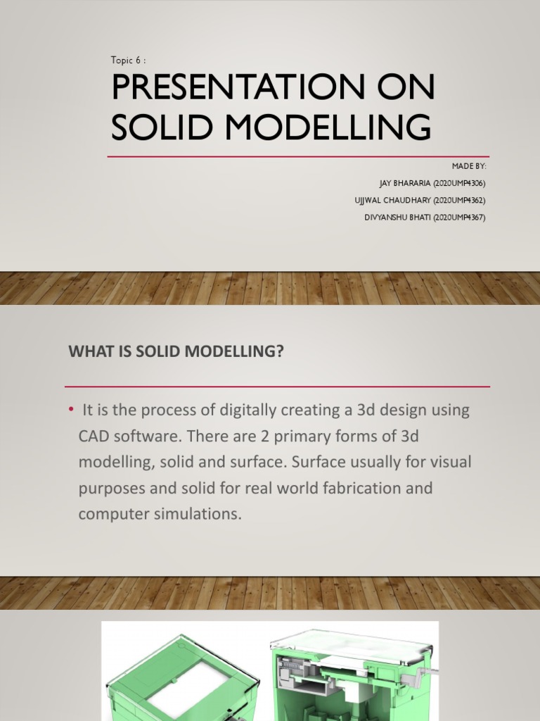 Presentation On Solid Modelling | PDF | Geometry | Computer Aided Design