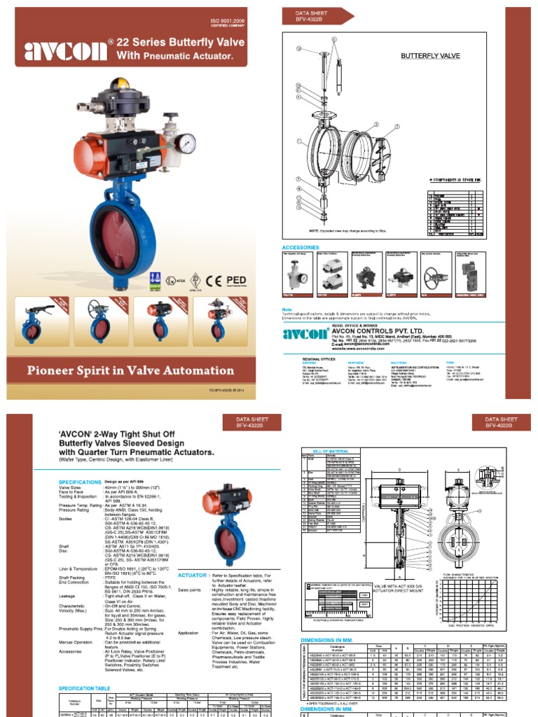 Avcon Butterfly Valve | PDF