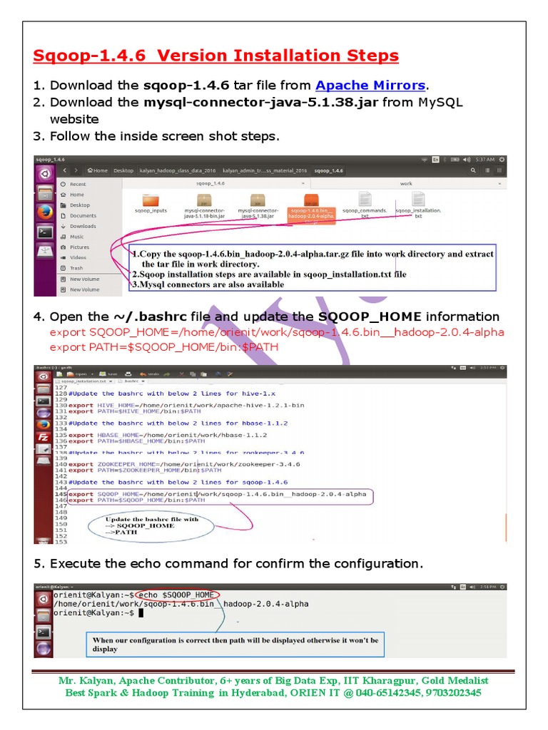 Sqoop 1.x Installation Steps | PDF