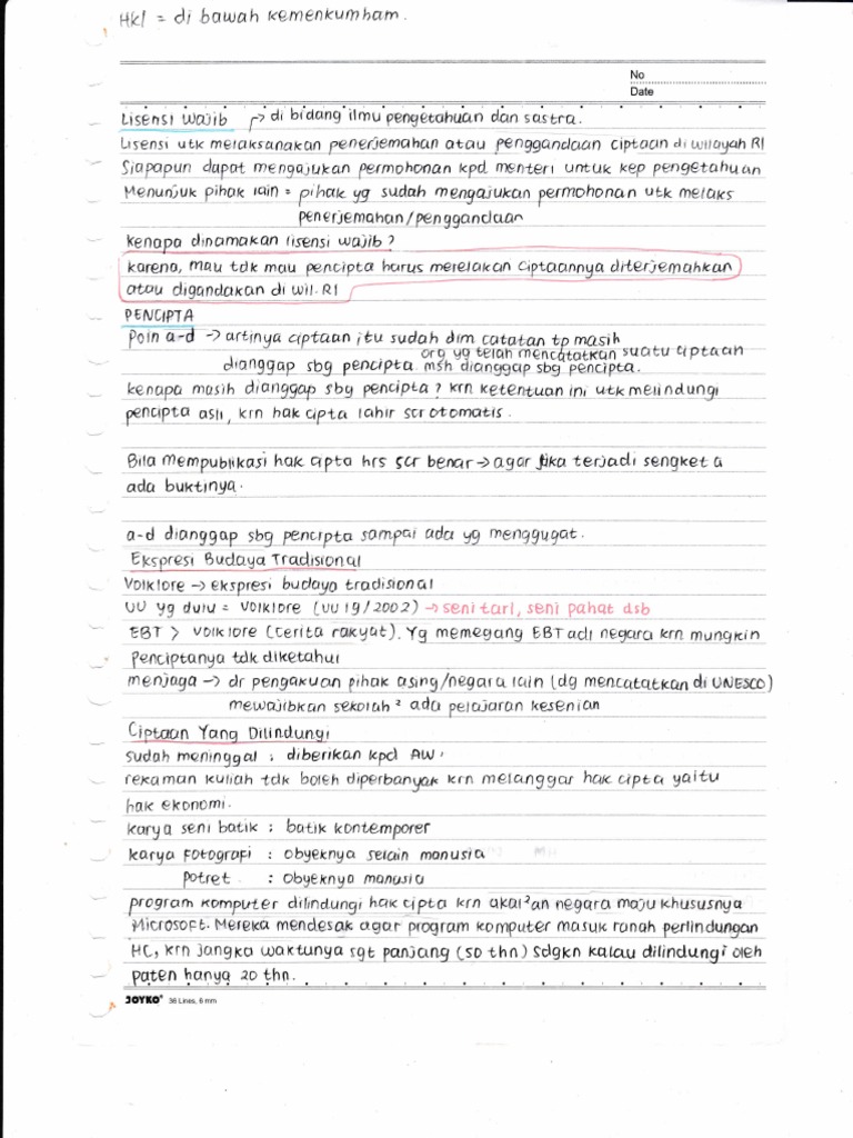 Catatan Hak Kekayaan Intelektual Sebelum UTS 2 | PDF