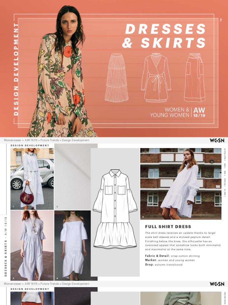Design Development A W 18 19 Dresses & Skirts | PDF | Fashion | Clothing