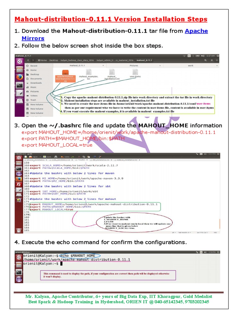 Mahout 0.x Installation Steps | PDF
