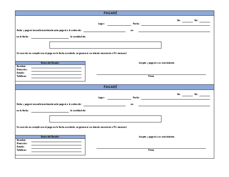 Modelo de Pagare en PDF | PDF