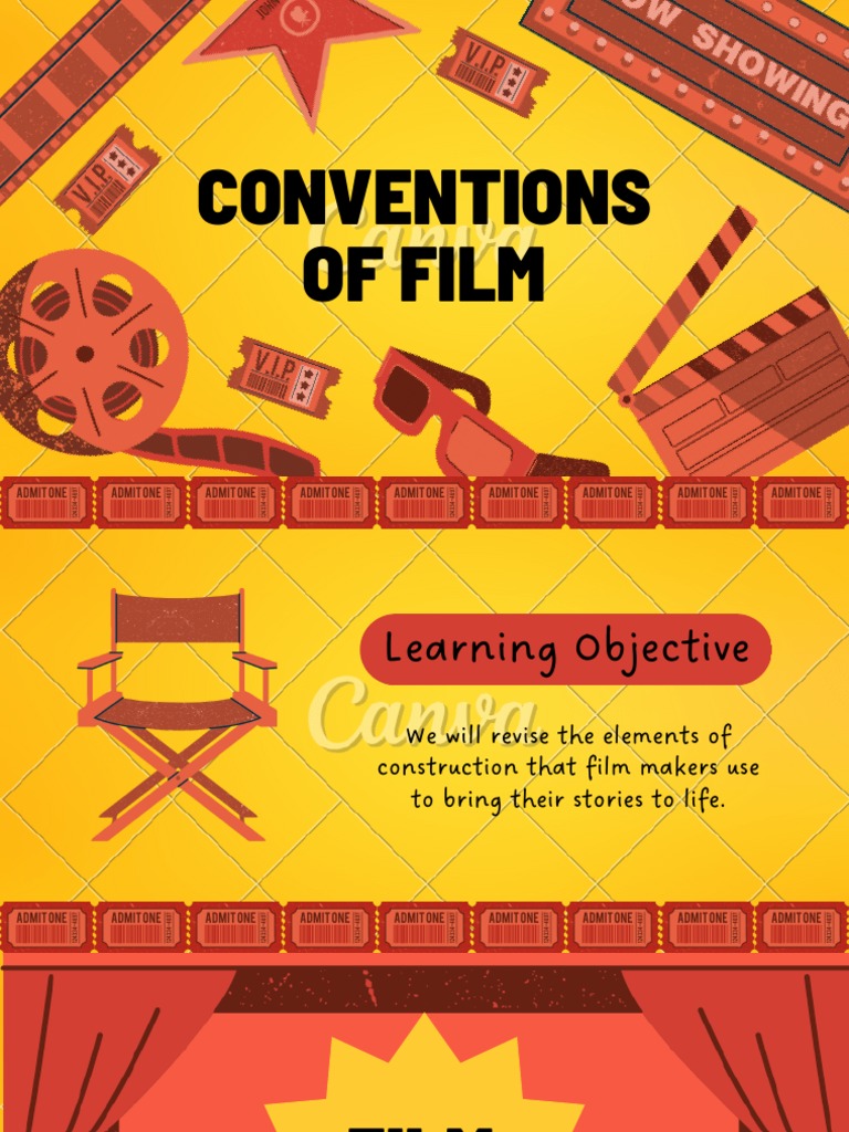 Red and Yellow English Conventions of Film Presentation | PDF | Camera ...
