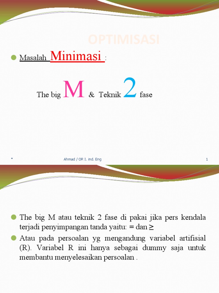 E. Teknik The Big M Dan Dua Fase | PDF | Metode & Bahan Ajar
