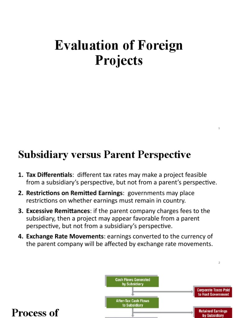 Evaluation of Foreign Projects | PDF | Net Present Value | Capital ...