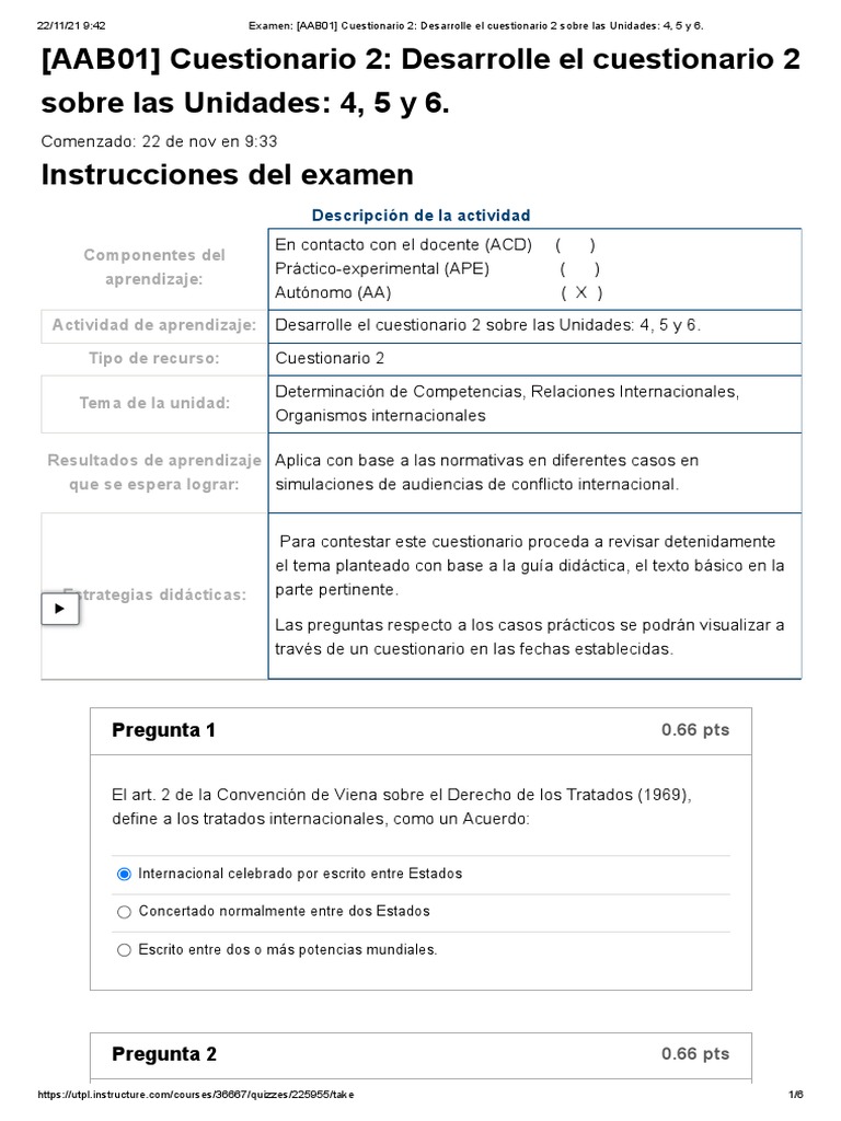 Examen_ [AAB01] Cuestionario 2_ Desarrolle El Cuestionario 2 Sobre Las Unidades_ 4, 5 y 6 | PDF ...