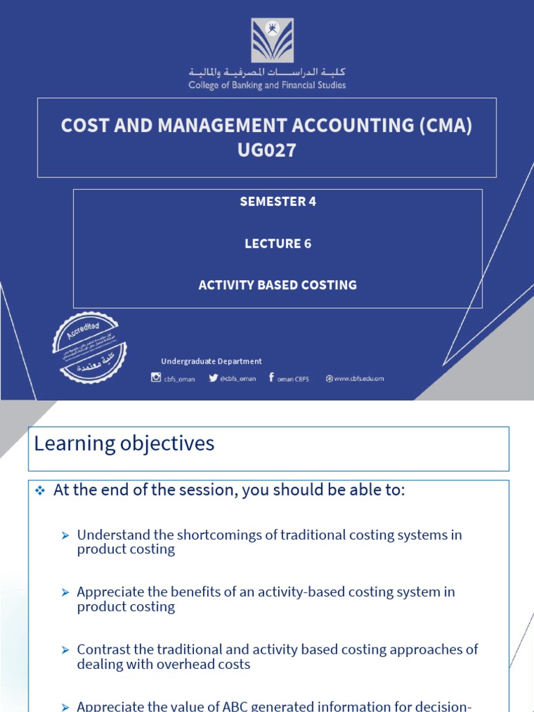 Lecture 6 - ABC Costing Revised | PDF | Financial Economics | Business ...