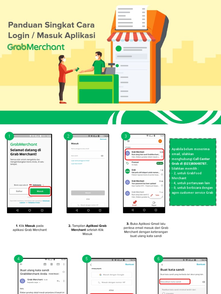 Cara Login Aplikasi Grab Merchant | PDF
