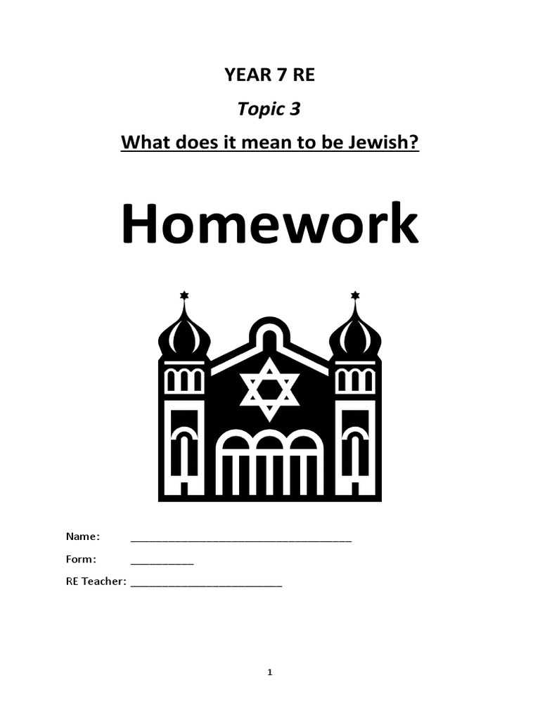 What Does It Mean To Be Jewish - Homework | PDF | Mitzvah | Synagogue