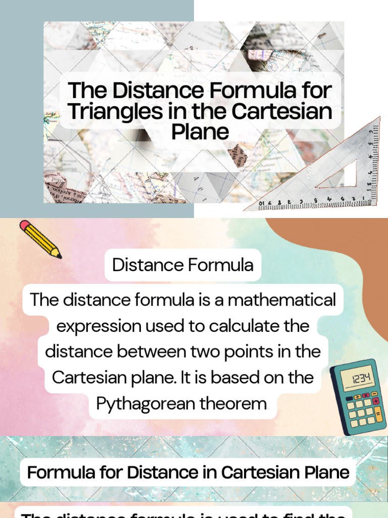 The Distance Formula For Triangles in The Cartesian Plane | PDF