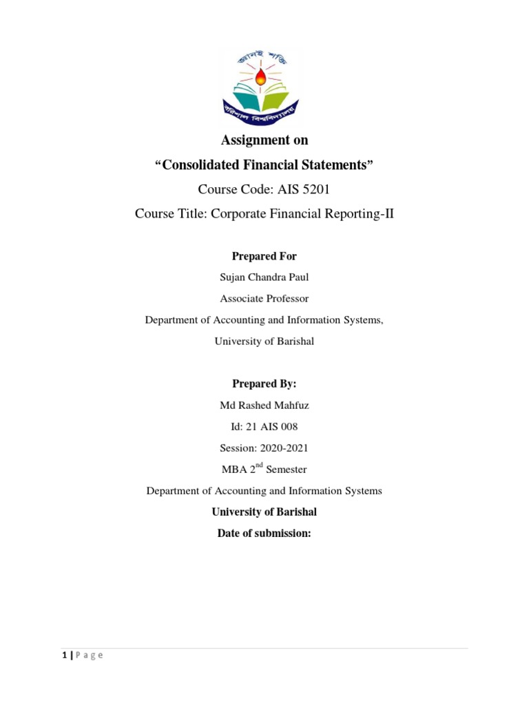 5201 - 21 AIS 008 Rashed Assignment - 095526 | PDF | Equity (Finance) | Balance Sheet