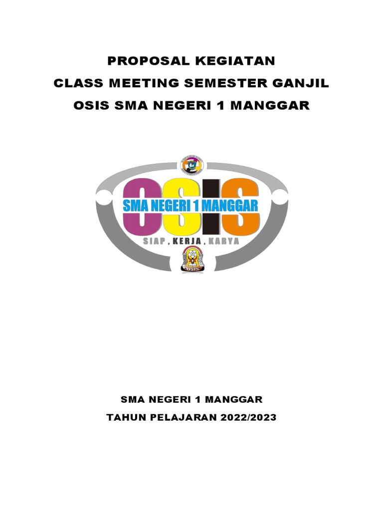 PROPOSAL_KEGIATAN_class meeting_OSIS_2223 | PDF