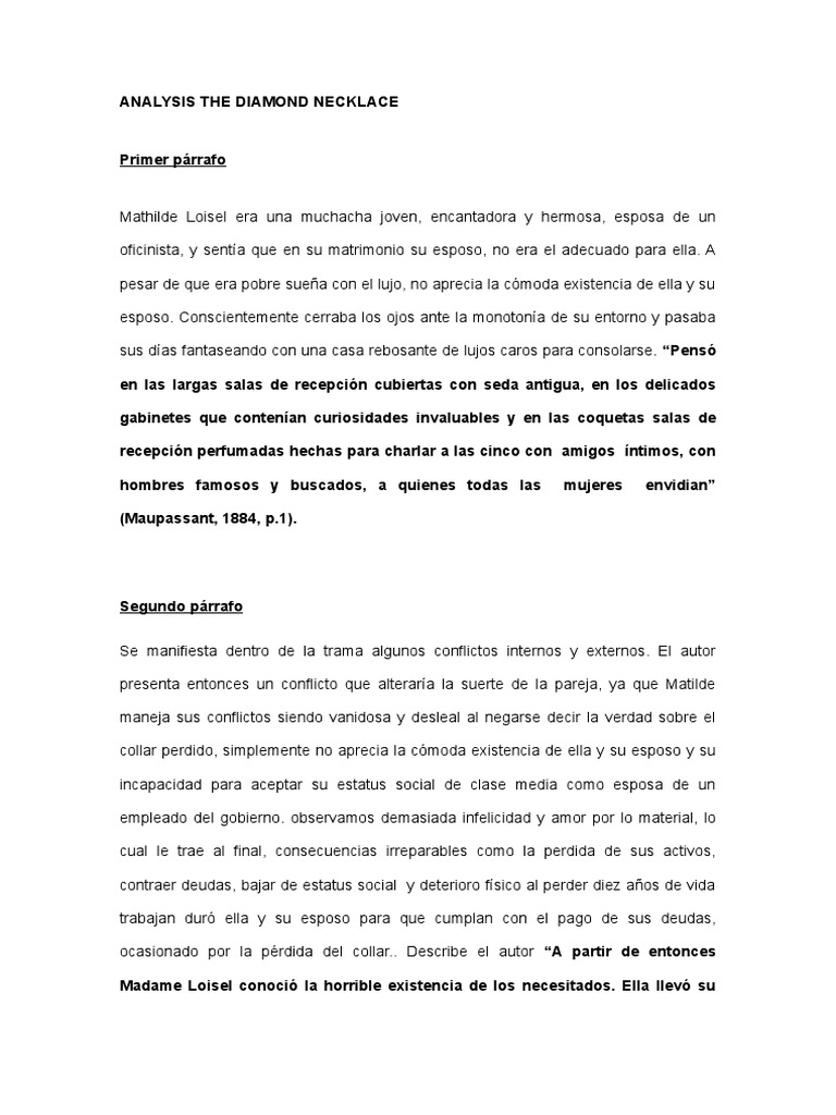 The Diamond Necklace | PDF