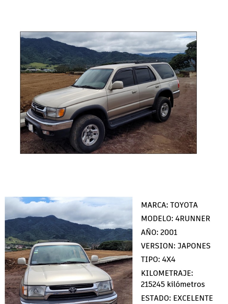 Toyota 4Runner 2001 4x4 Japonés | PDF
