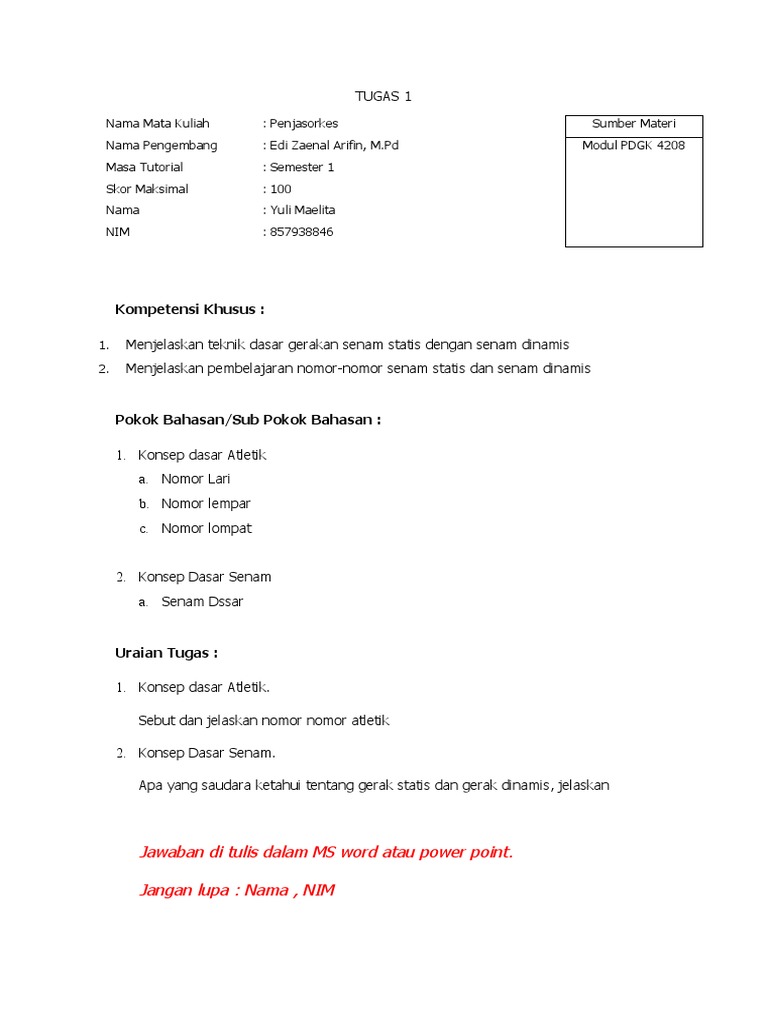 Tugas Praktik Pjok | PDF | Kesehatan Holistik