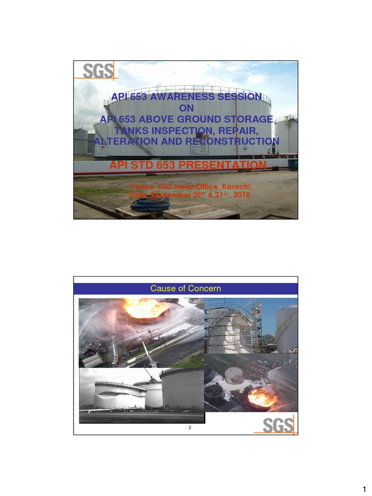 API 653 Tank Inspection & Repair Overview | PDF | Welding | Construction