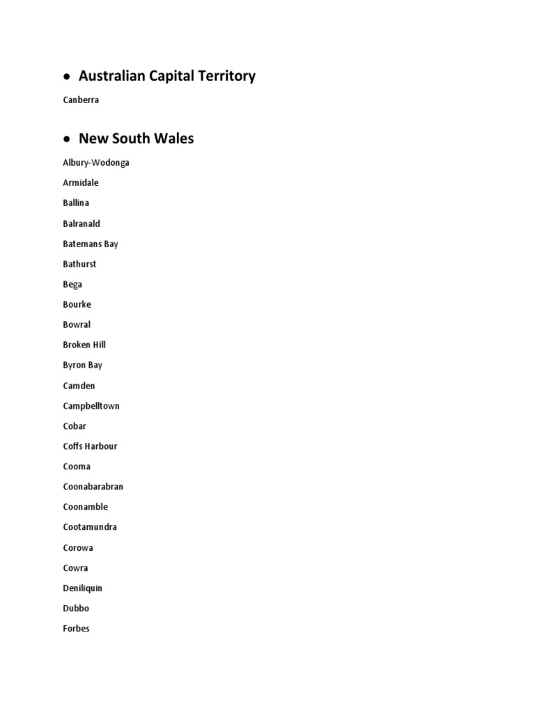 Australian Capital Territory | PDF