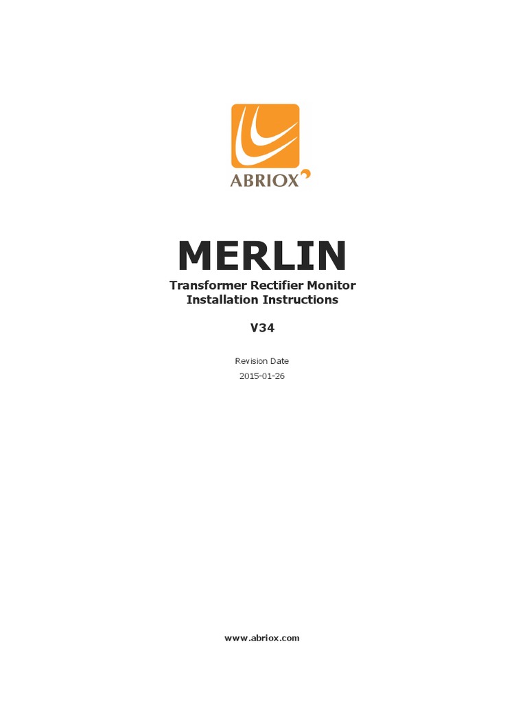 MERLIN TR Monitor Installation Instructions-V34 | PDF | Power Supply ...