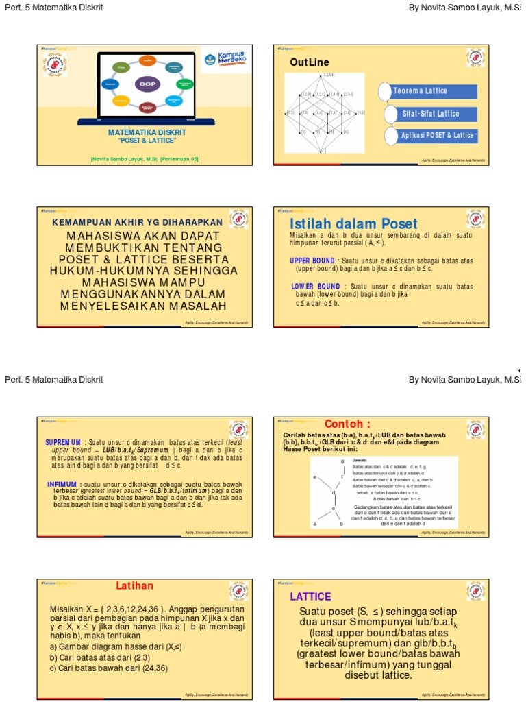 Pertemuan 05 Poset Lattice Pdf