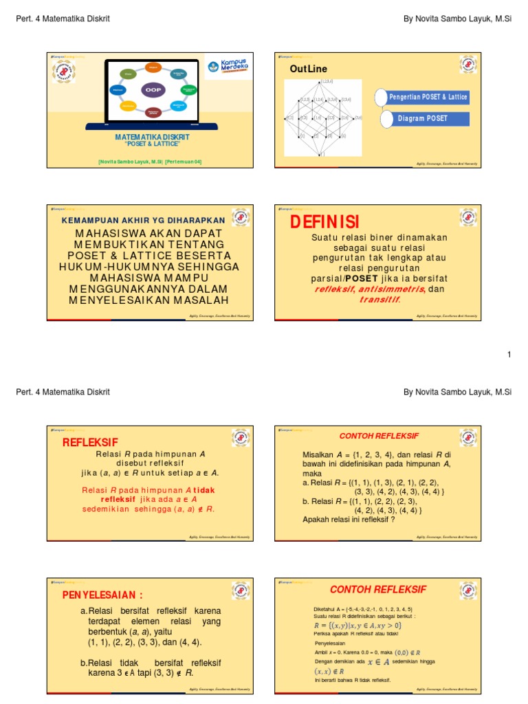 Pertemuan 04 Poset Lattice | PDF