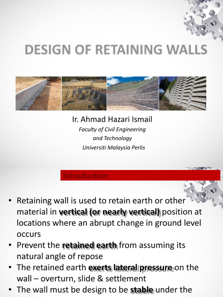 Design of Retaining Wall | PDF | Mechanics | Architectural Design