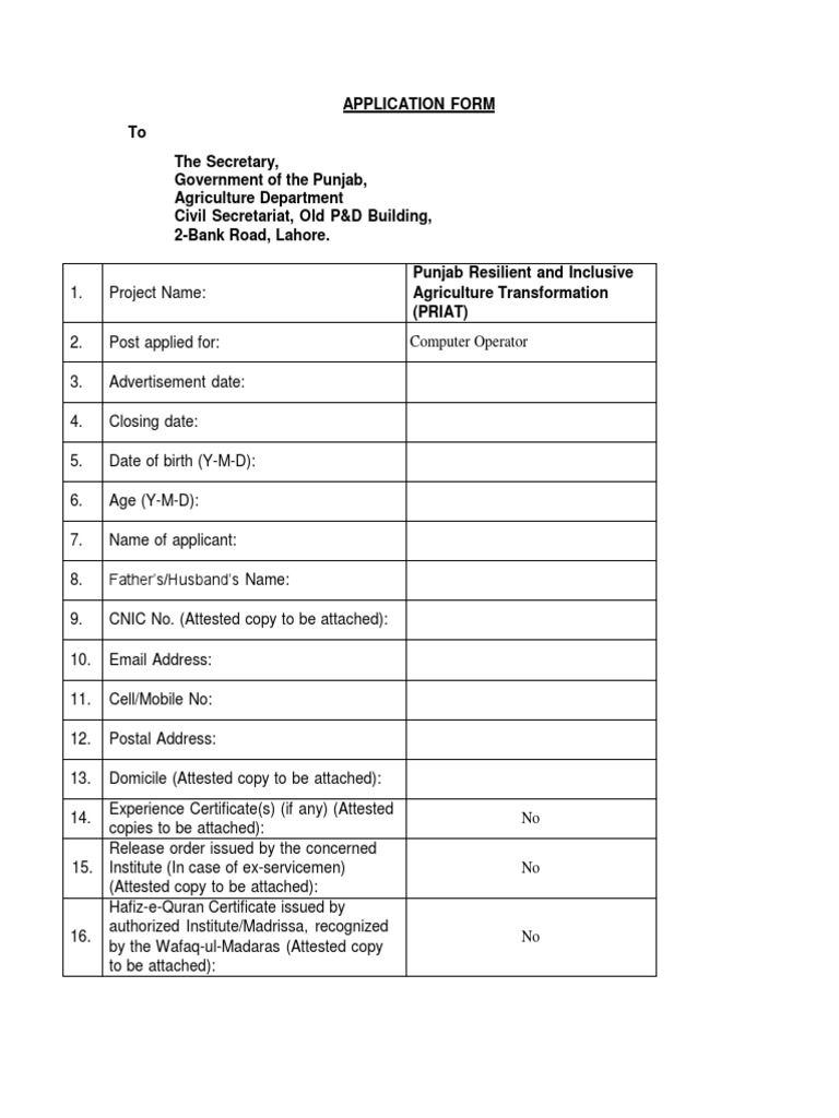 Application Computer Operator | PDF