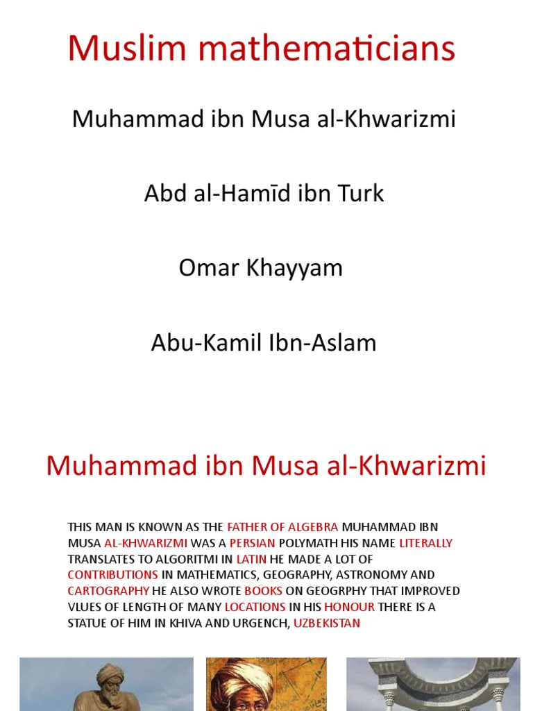 Muslim Mathematicians | PDF