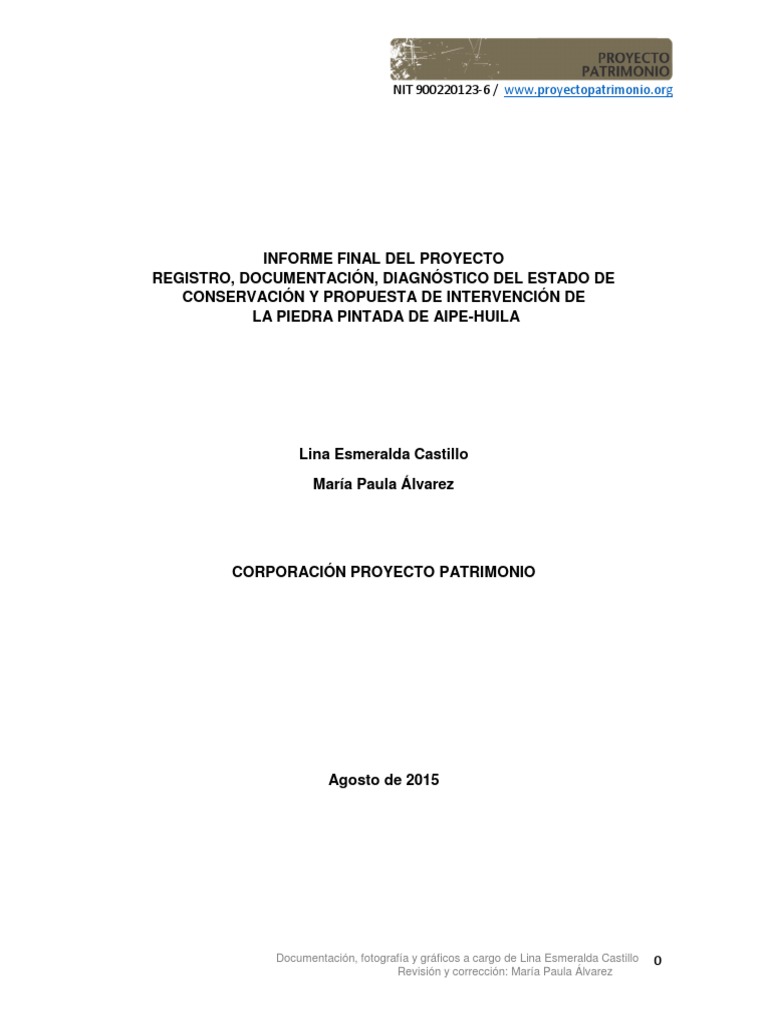 2 Informe Piedra Pintada Aipe | PDF | Colombia | Color