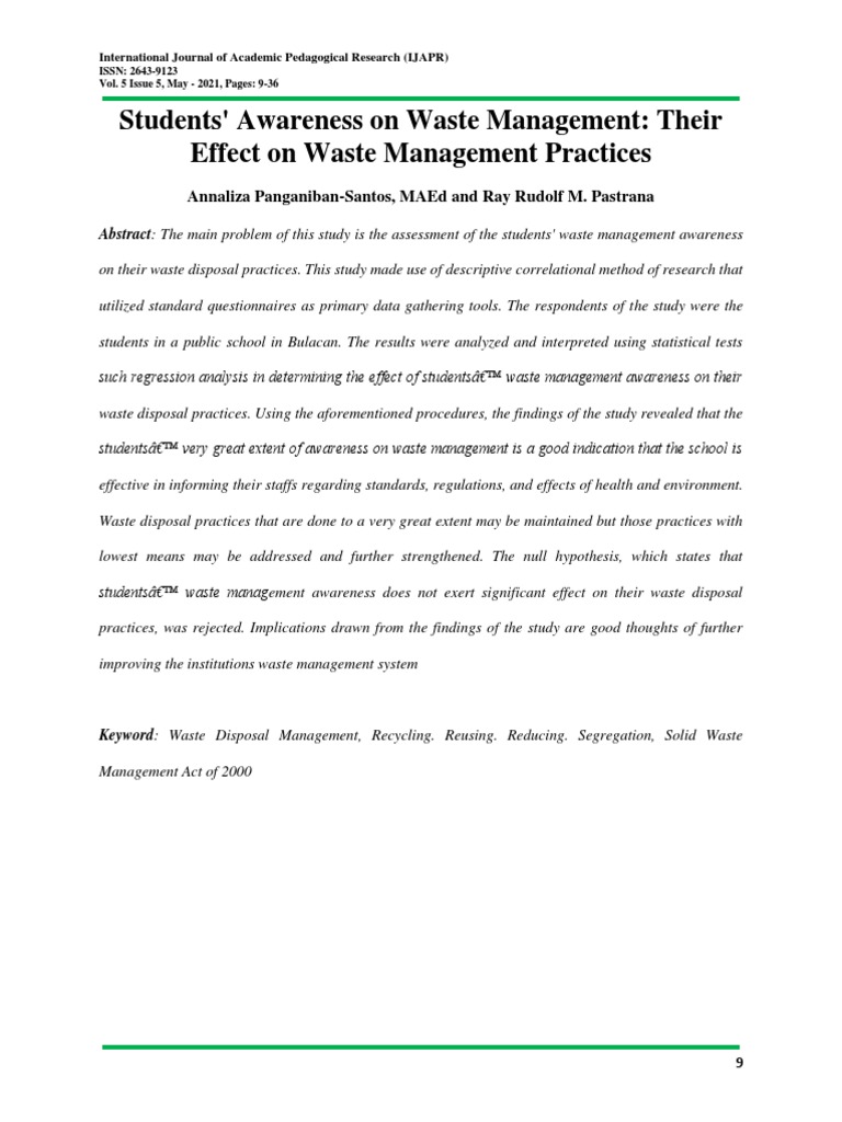 Waste Segragation | PDF | Waste Management | Waste