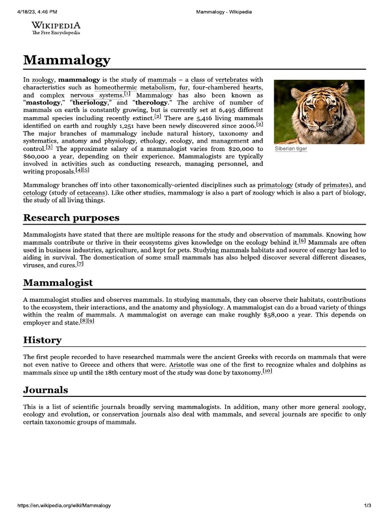 Mammal | PDF