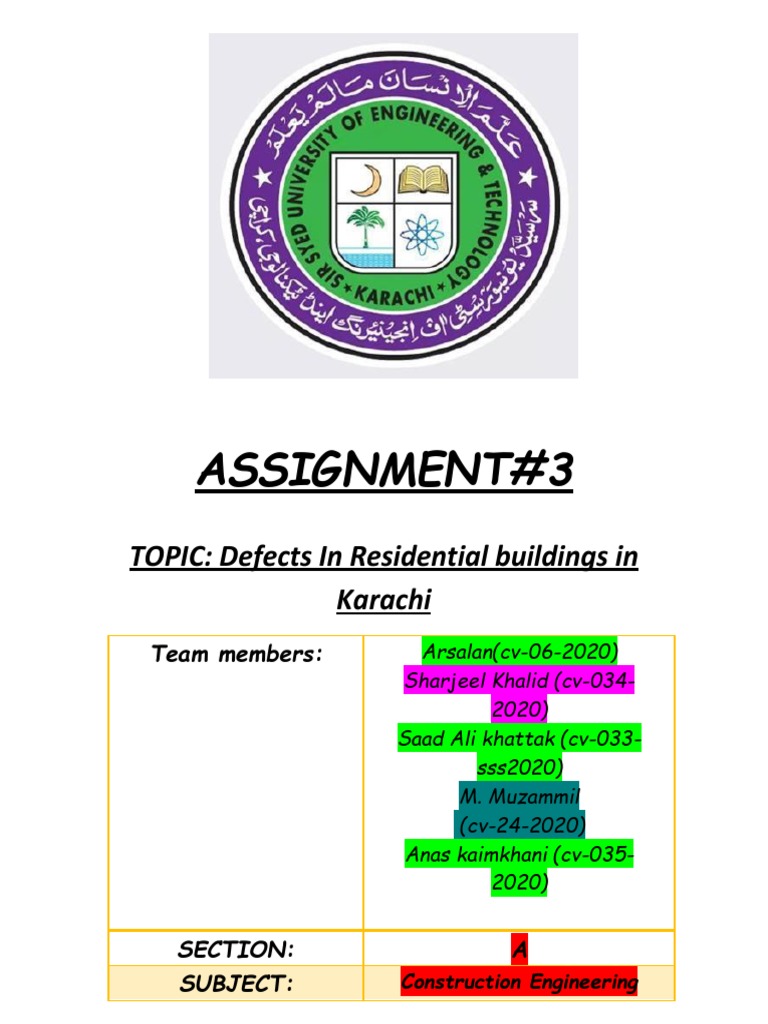 Construction Assign 3 | PDF | Survey Methodology | Concrete