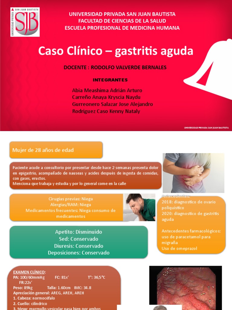 Gastritis - Caso Clinico | PDF | Medicina CLINICA | Enfermedades y trastornos