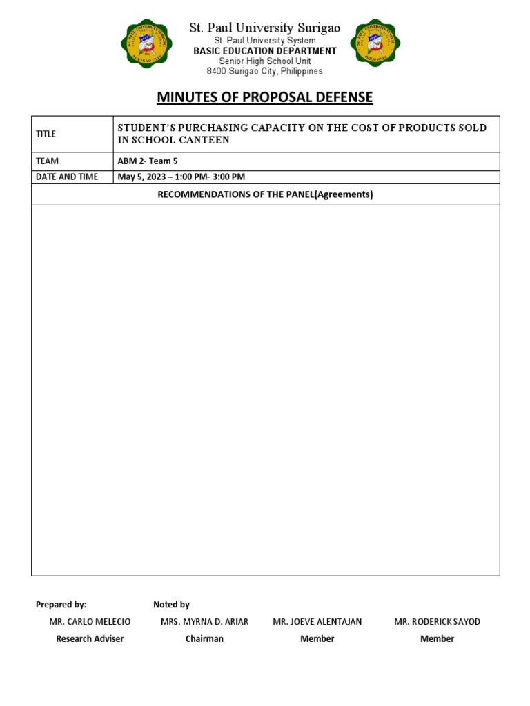 Minutes of Defense | PDF