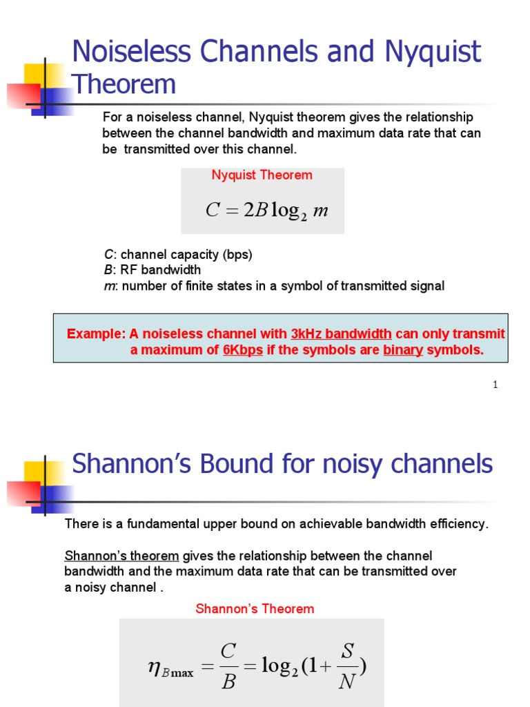 Shannon Limit | PDF | Bandwidth (Signal Processing) | Bit Rate