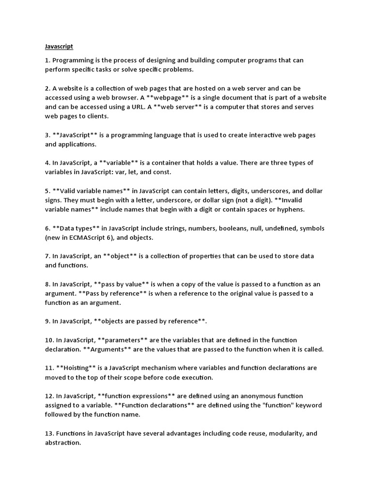 Javascript Pdf Java Script Parameter Computer Programming 