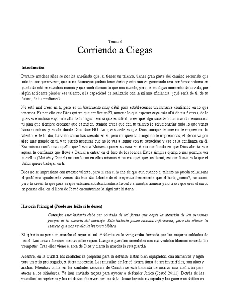 Corriendo A Ciegas | Descargar gratis PDF | Joshua | Arca de la Alianza