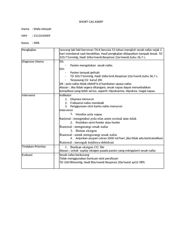 CAS ASKEP Ispa | PDF