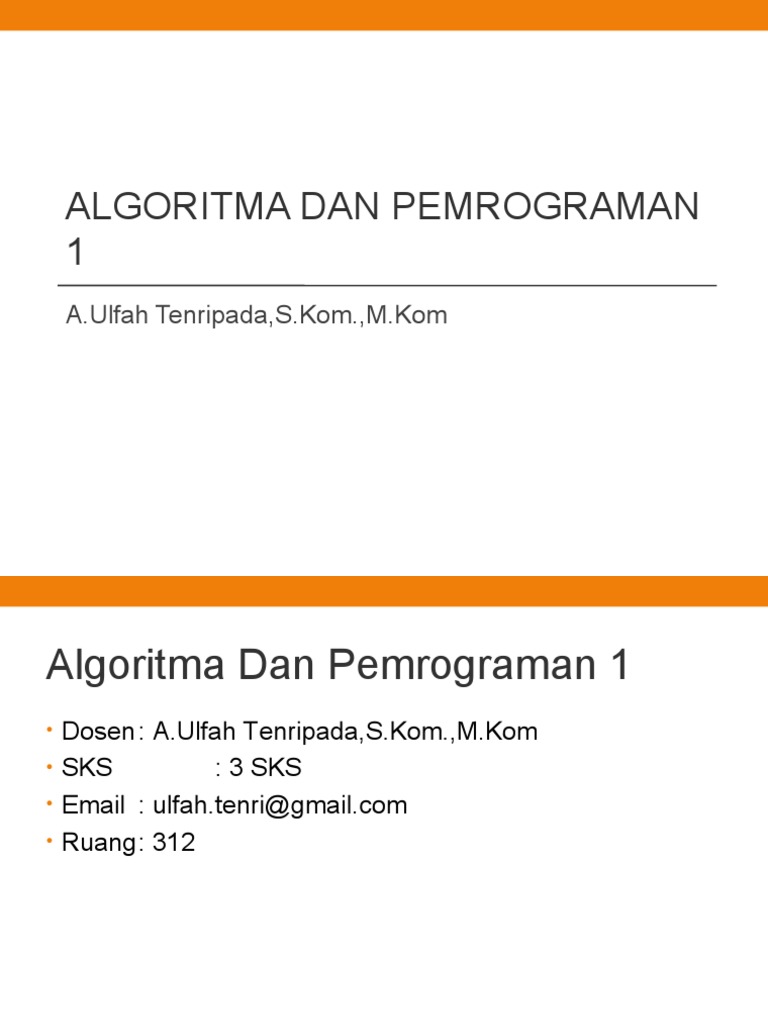 Panduan Algoritma & Pemrograman | PDF