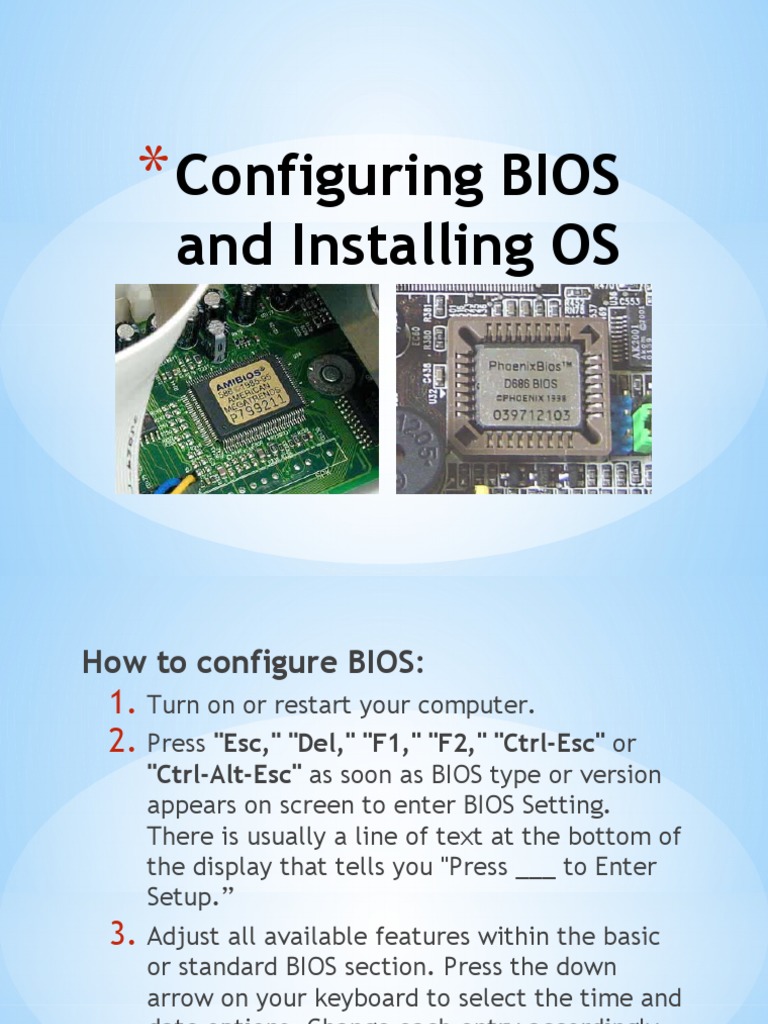 Configuring Bios and Install Os | PDF | Bios | Booting