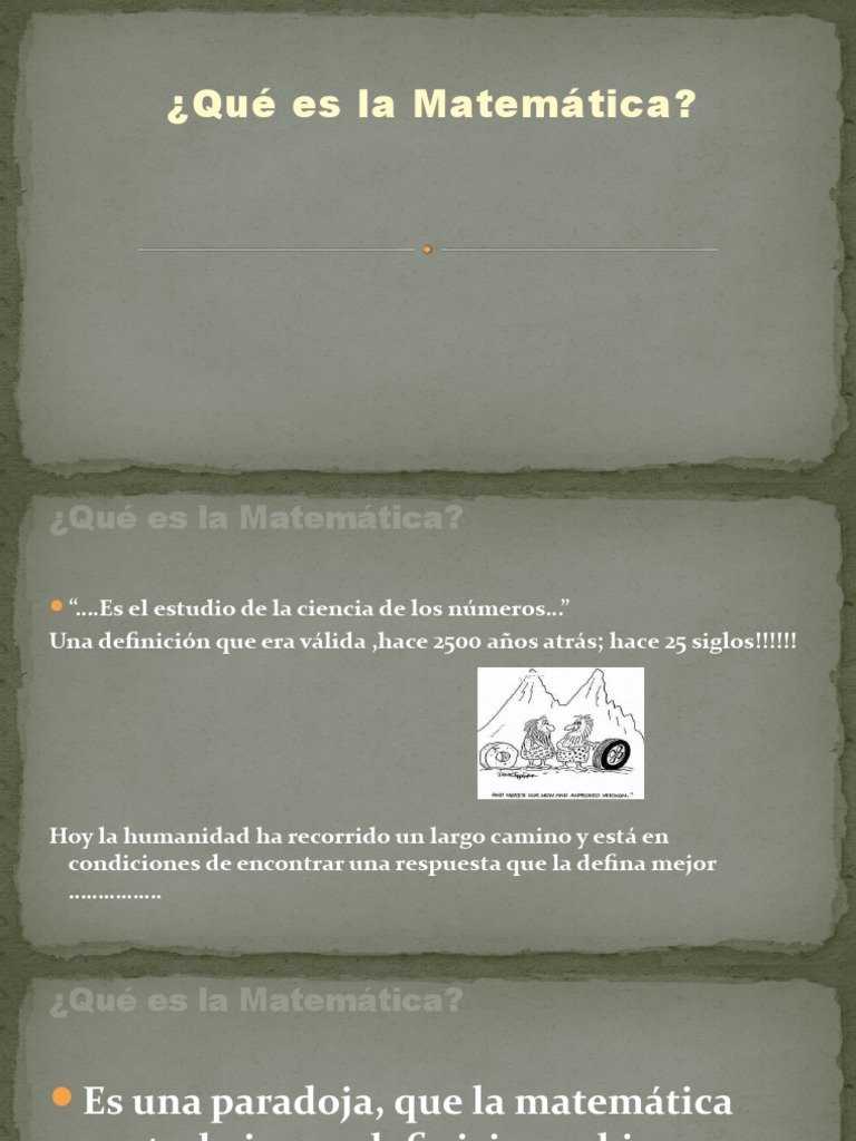Que Es La Matematica Presentacion Diapositivas | PDF | Matemáticas ...