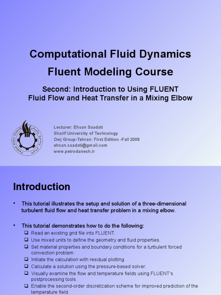 Simple Problem Modeled With Fluent Pdf Fluid Dynamics Turbulence