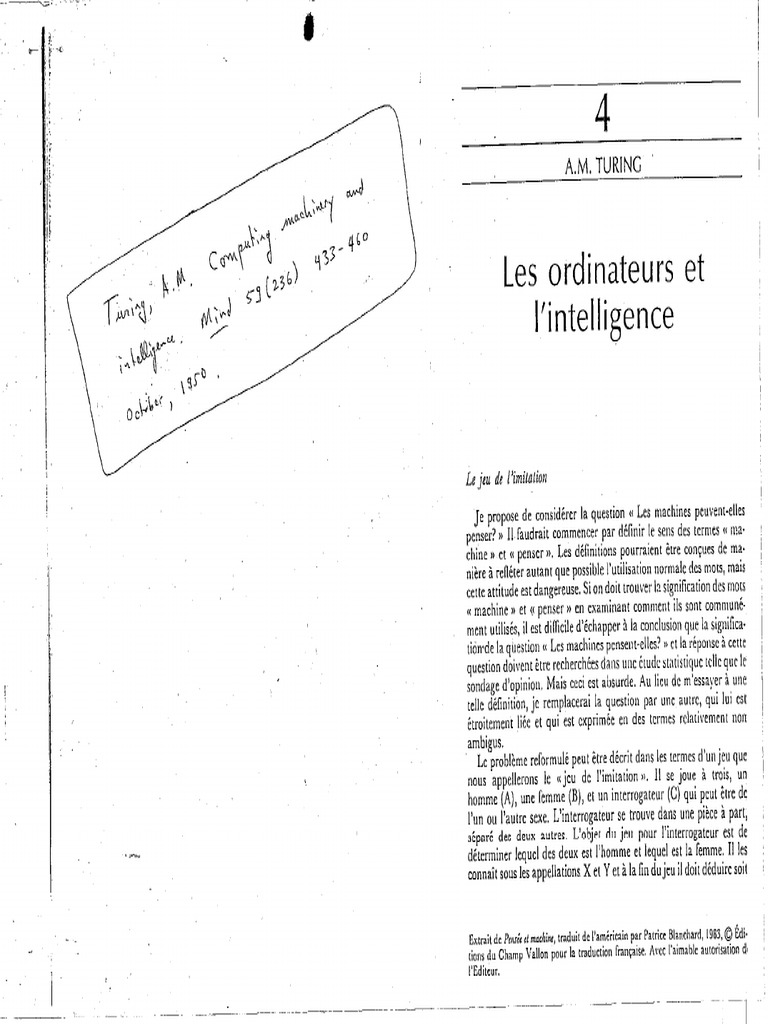Test de Turing - Turing Rotated | PDF