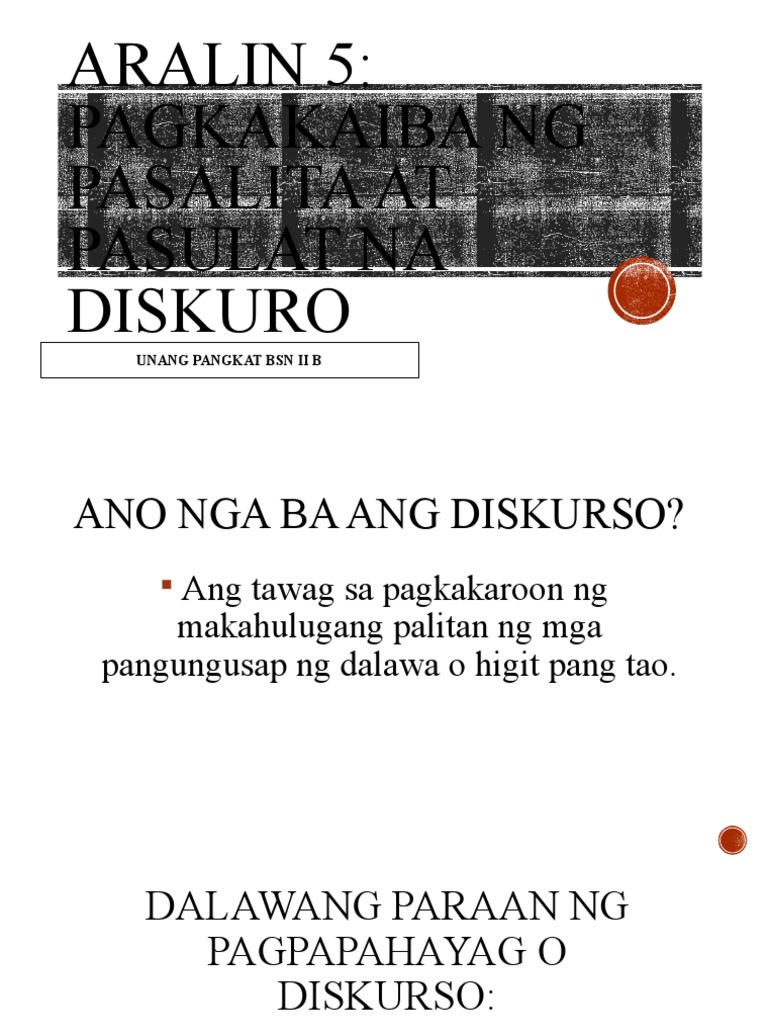 Aralin 5 Unang Pangkat | PDF